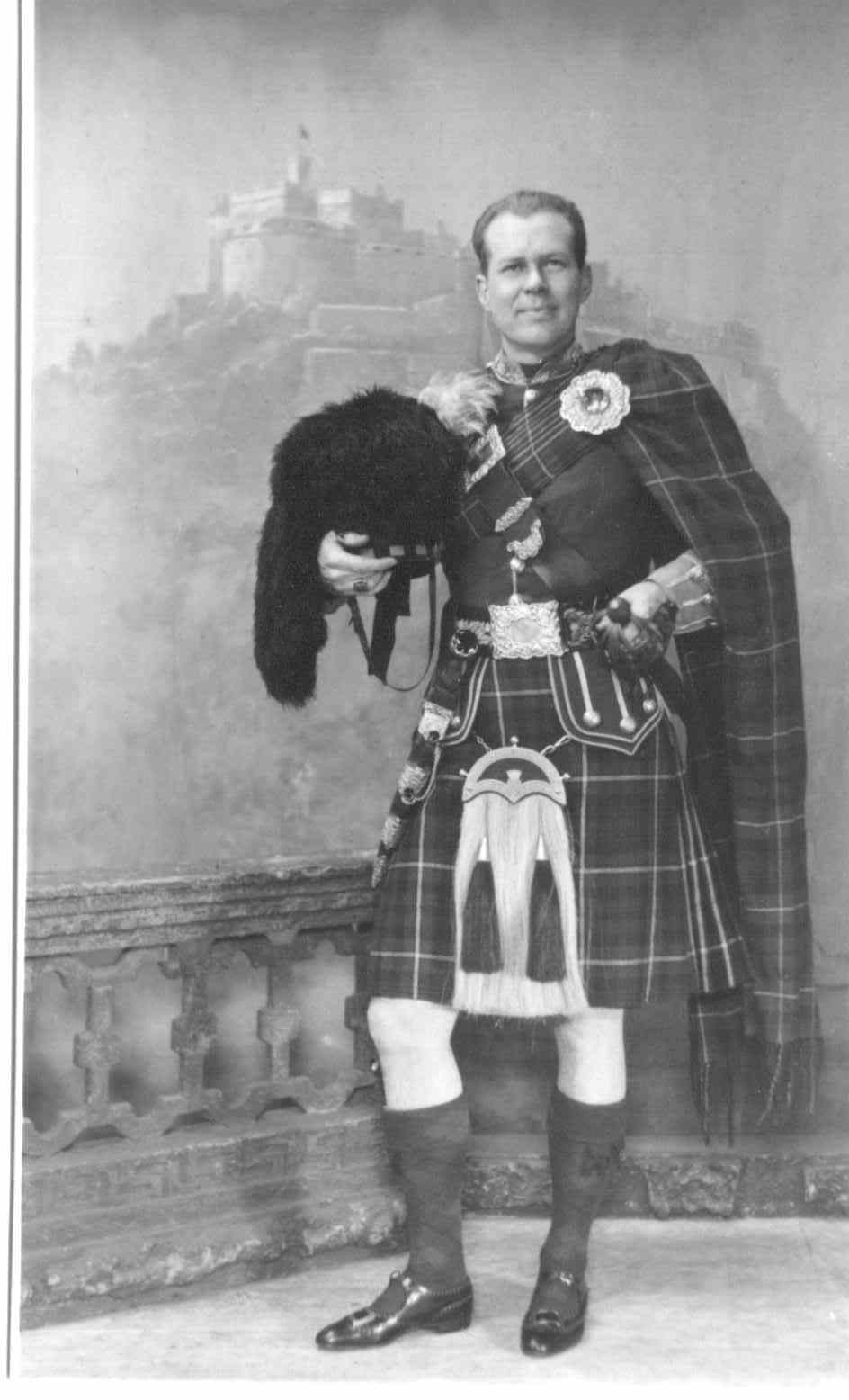 Captain John J. Hamilton in Scotish Kilt | 482nd Bombardment Group (P)